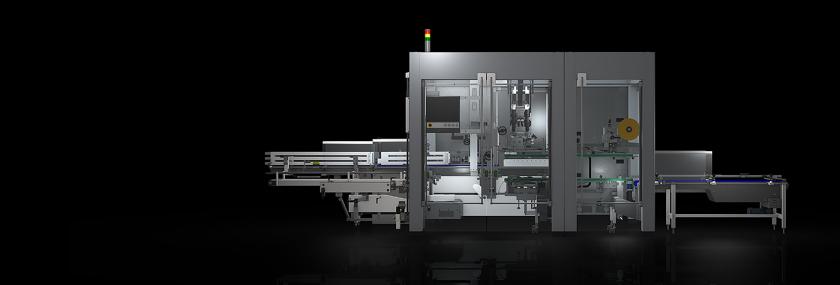 Case packing: space-saving high-speed case packer